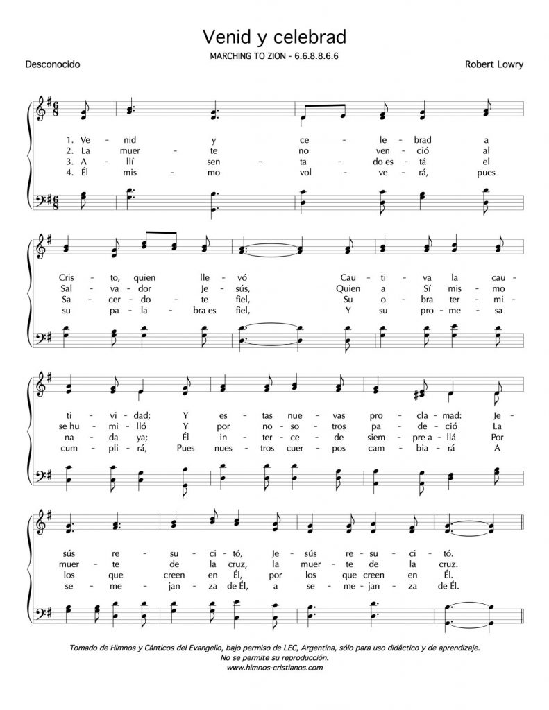Venid y celebrad - Himnos Cristianos