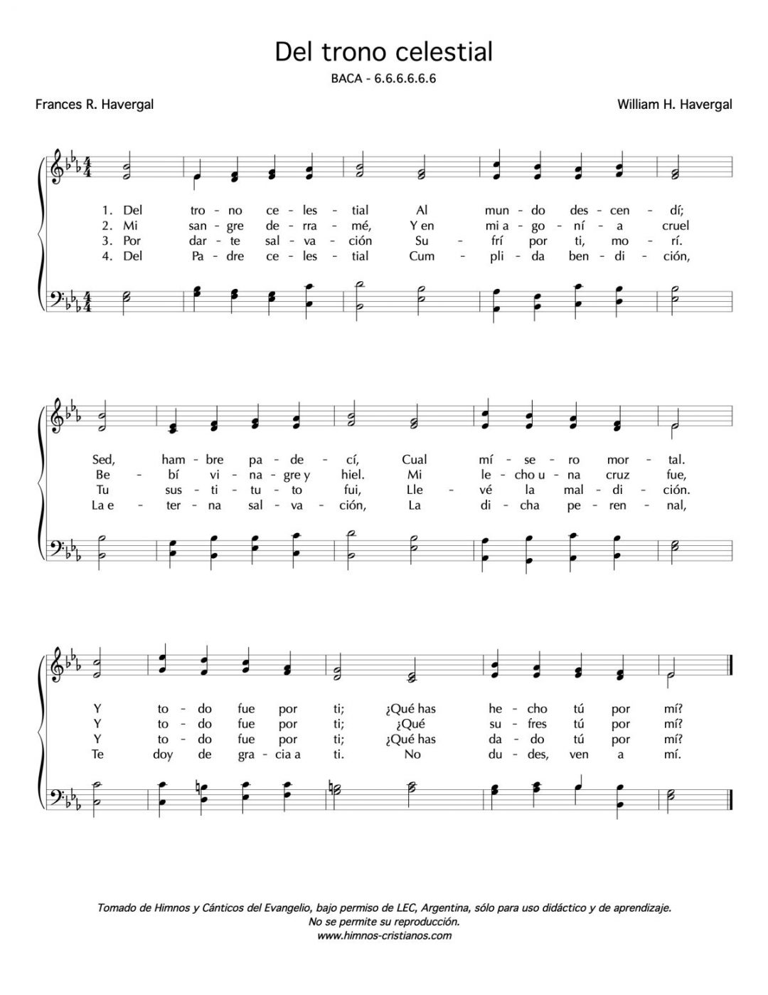 Del trono celestial - Himnos Cristianos