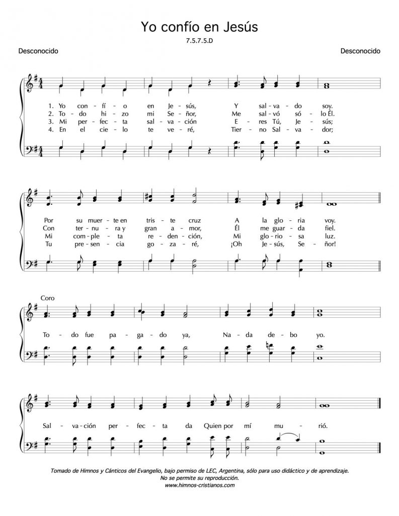Yo confío en Jesús - Himnos Cristianos