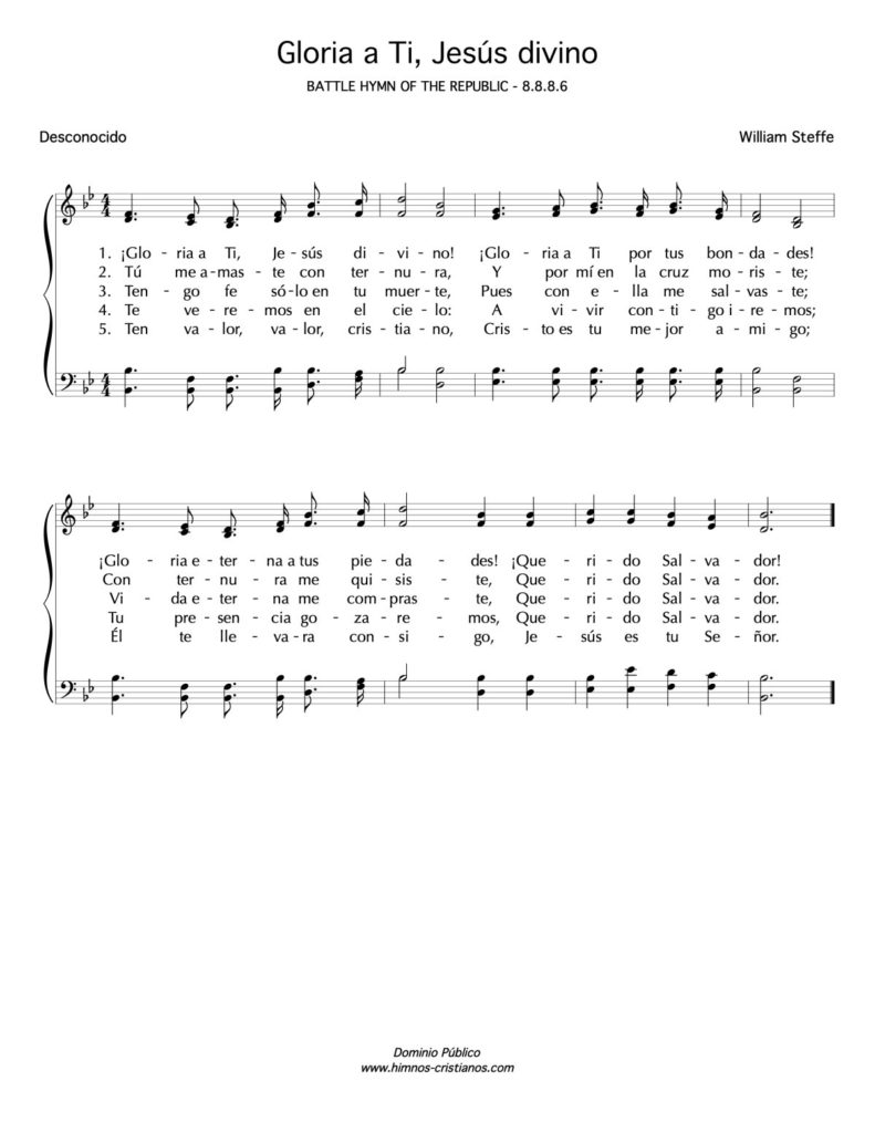 Gloria a Ti Jesús divino - Himnos Cristianos
