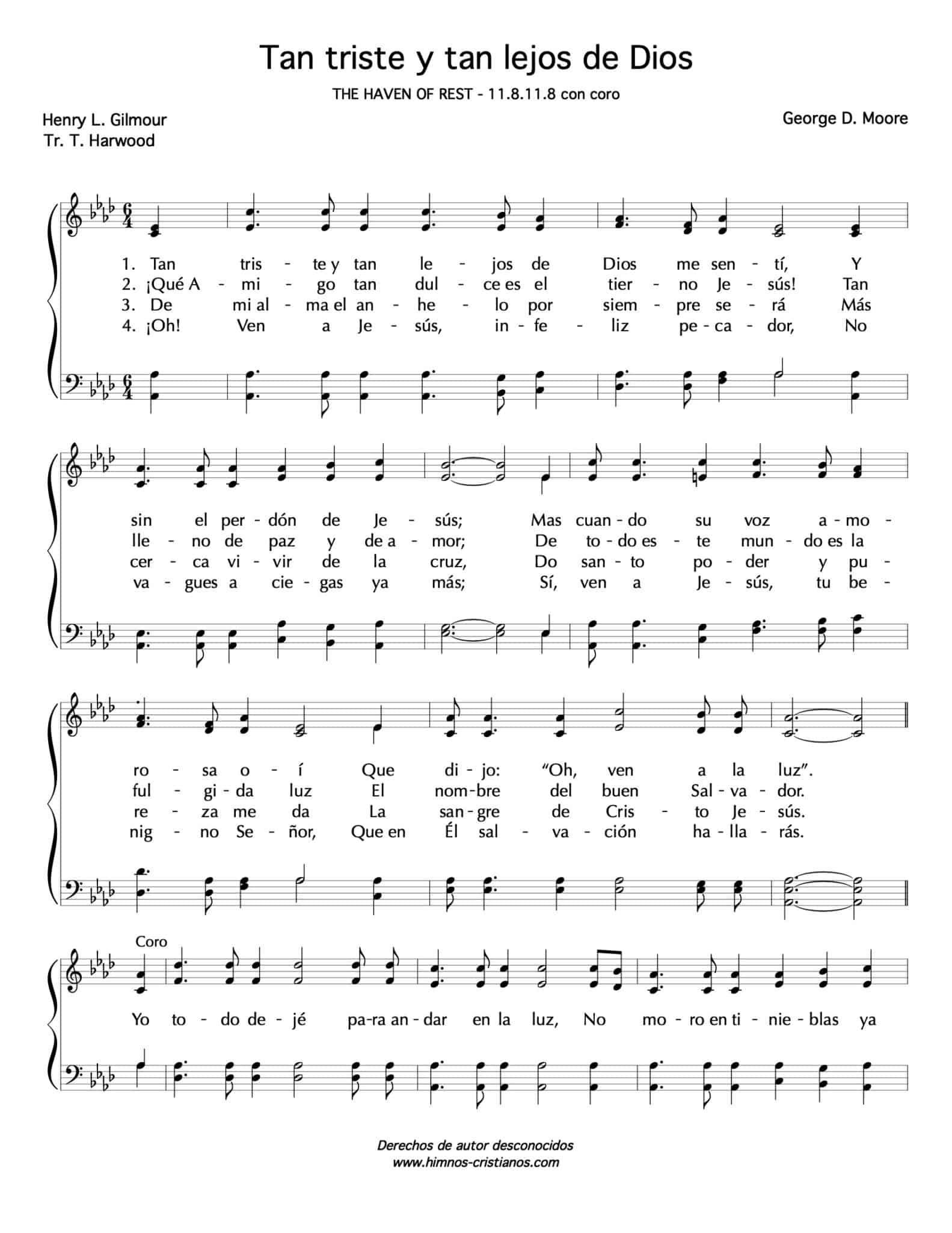 Tan triste y tan lejos de Dios - Himnos Cristianos